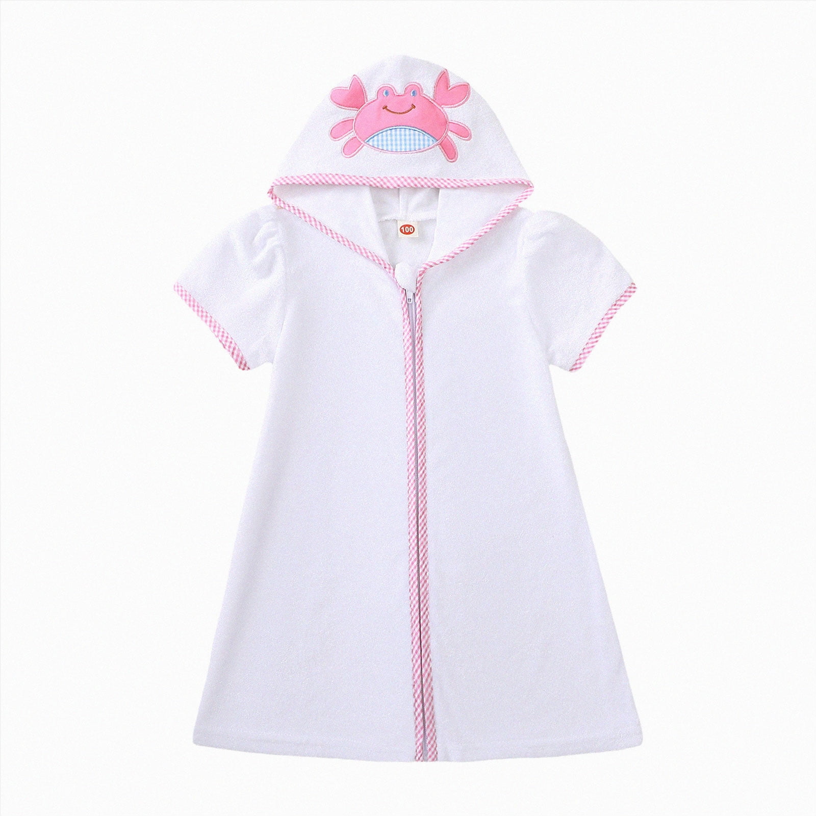 UAYOTSE Boys Girls Terry Cloth Swim Cover Up Zip Up Hooded Bathing Suit ...