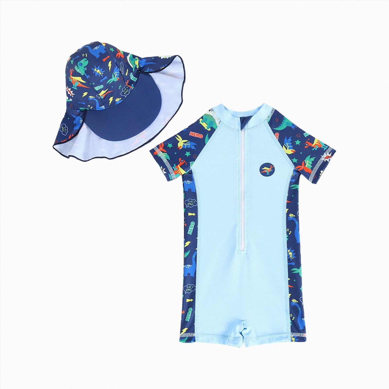 UAYOTSE Boys Summer Casual Zipper Swimsuit Kids Water Sport Short ...