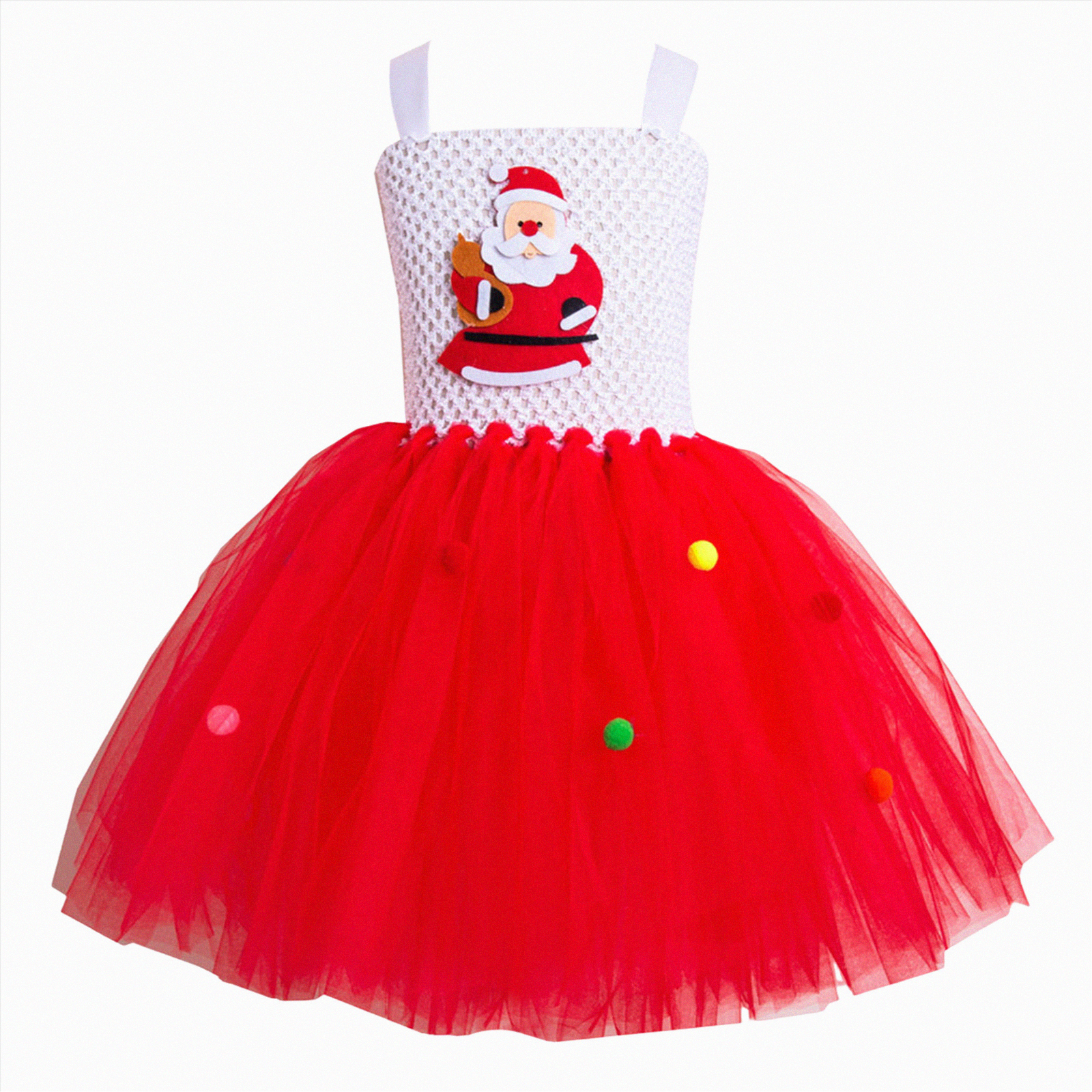 UAYOTSE Girls Christmas Party Dress Sleeveless Tutu Gown Holiday ...