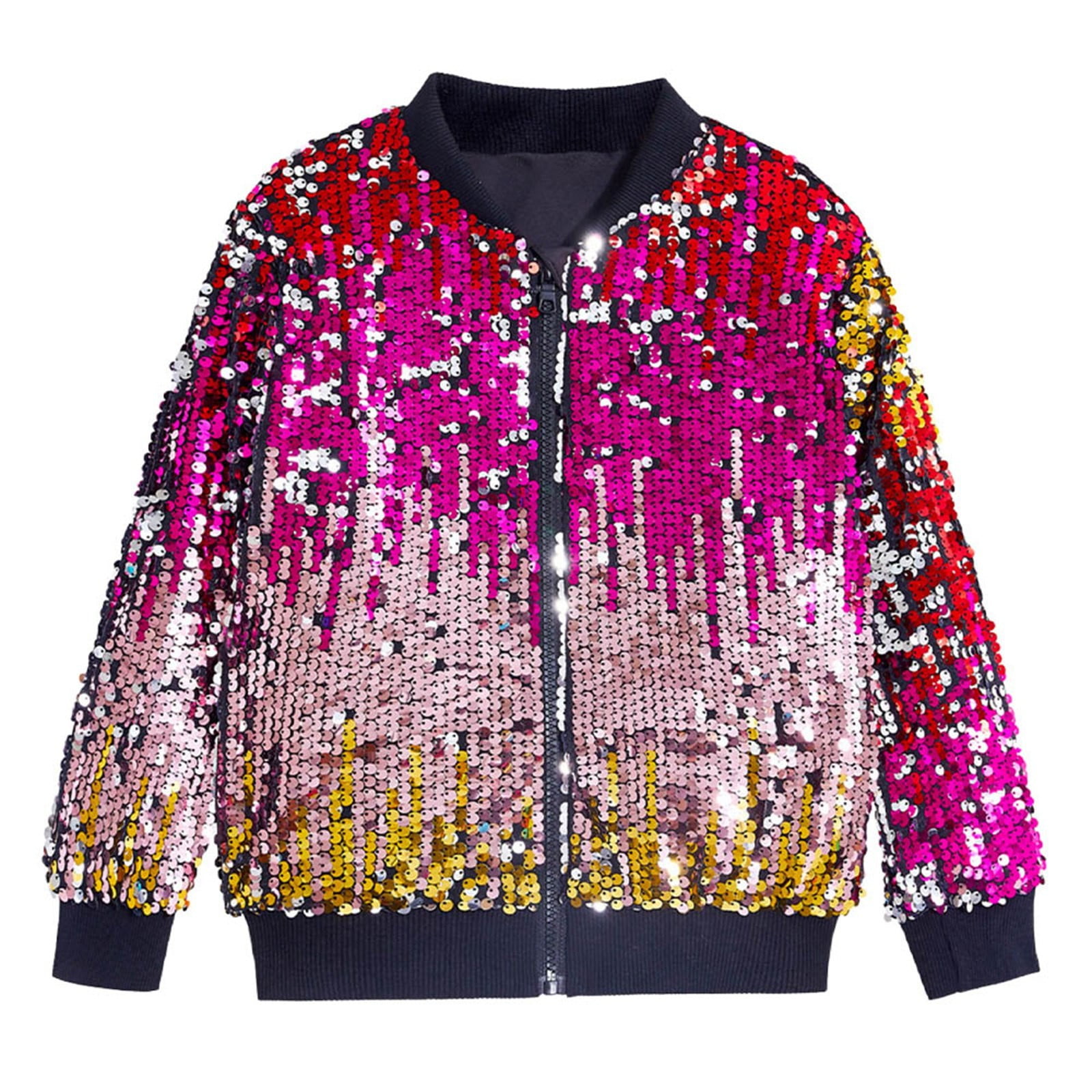 UAYOTSE Girls Flip Sequin Jackets Striped Kids Unique Stylish Jacket ...