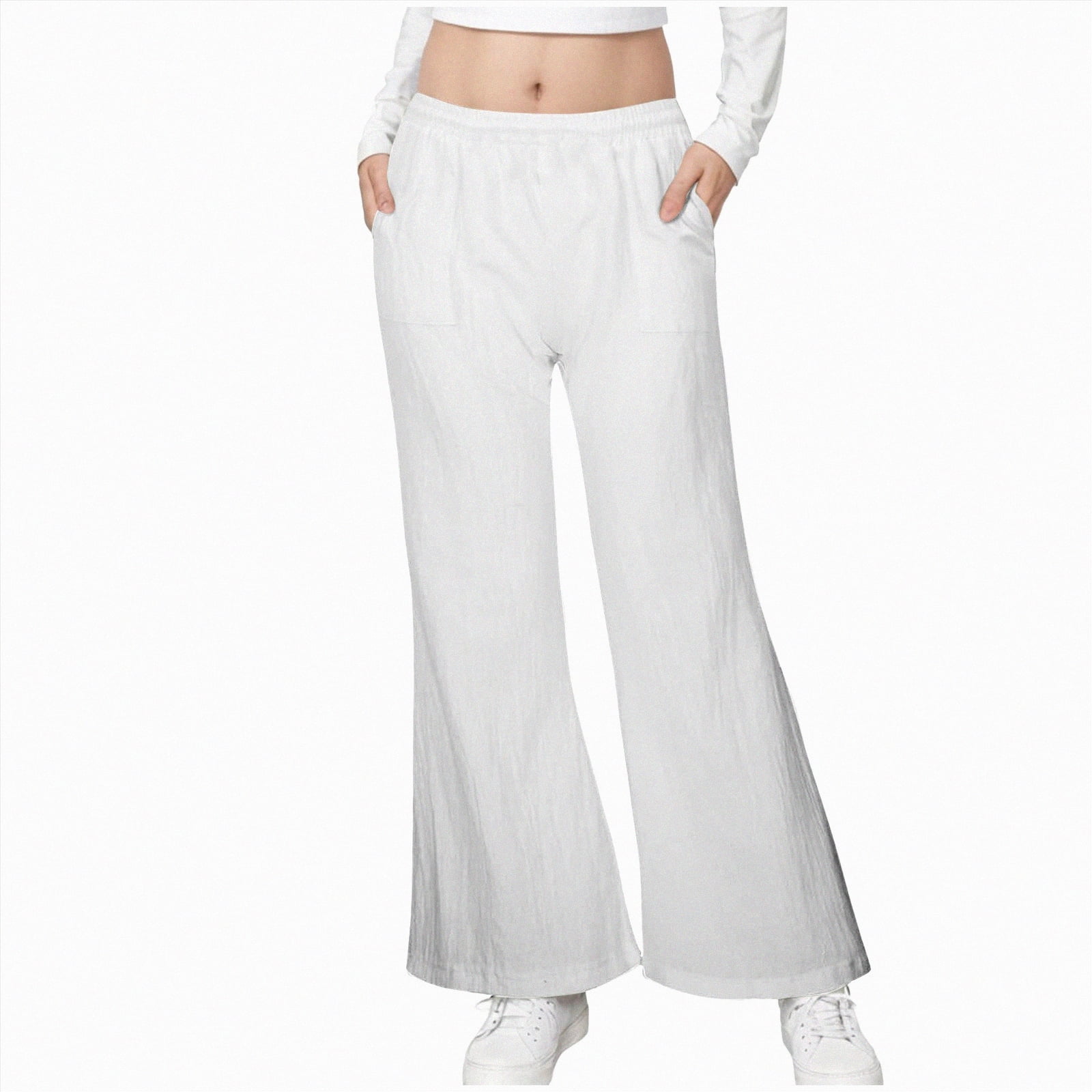 UAYOTSE Girls High Waisted Pants Kids Wide Leg Dress Pants Casual ...