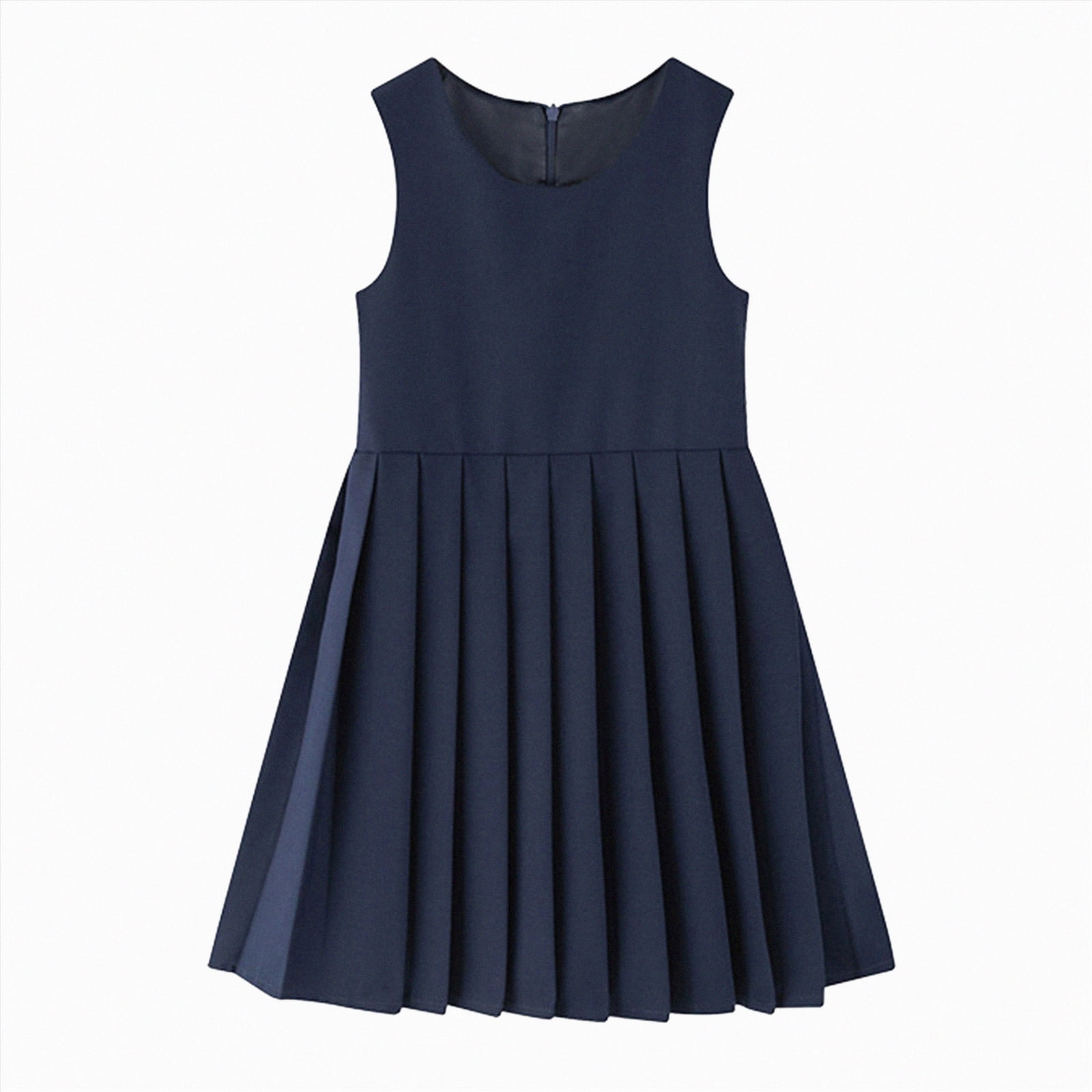 UAYOTSE Girls School Dress Sleeveless Square Neck Knee Length Preppy A ...