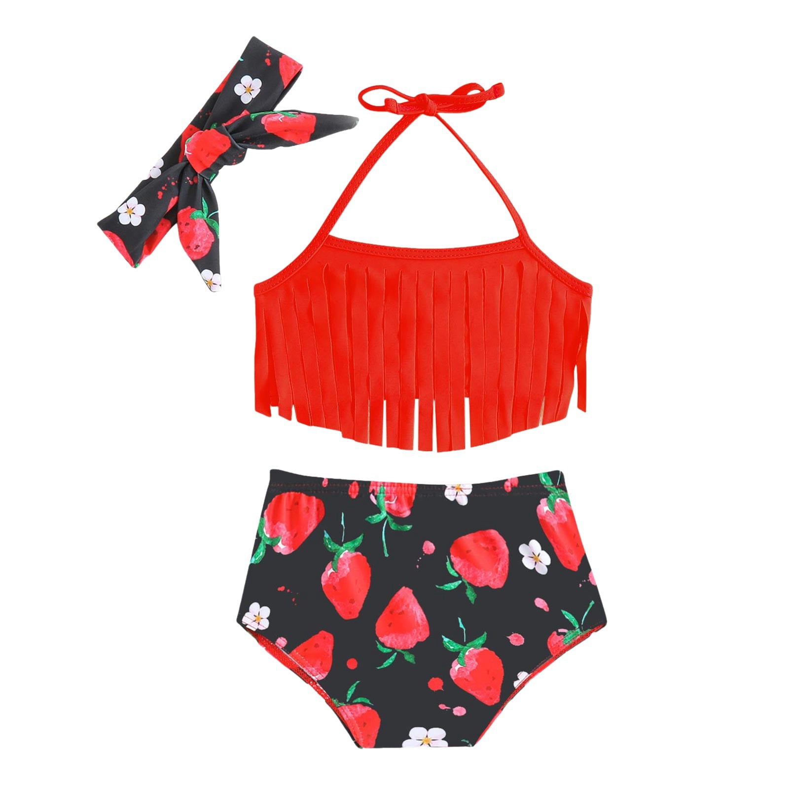 UAYOTSE Girls Swimsuits Short Sleeve Bathing Suit Solid 2 Piece Sport ...