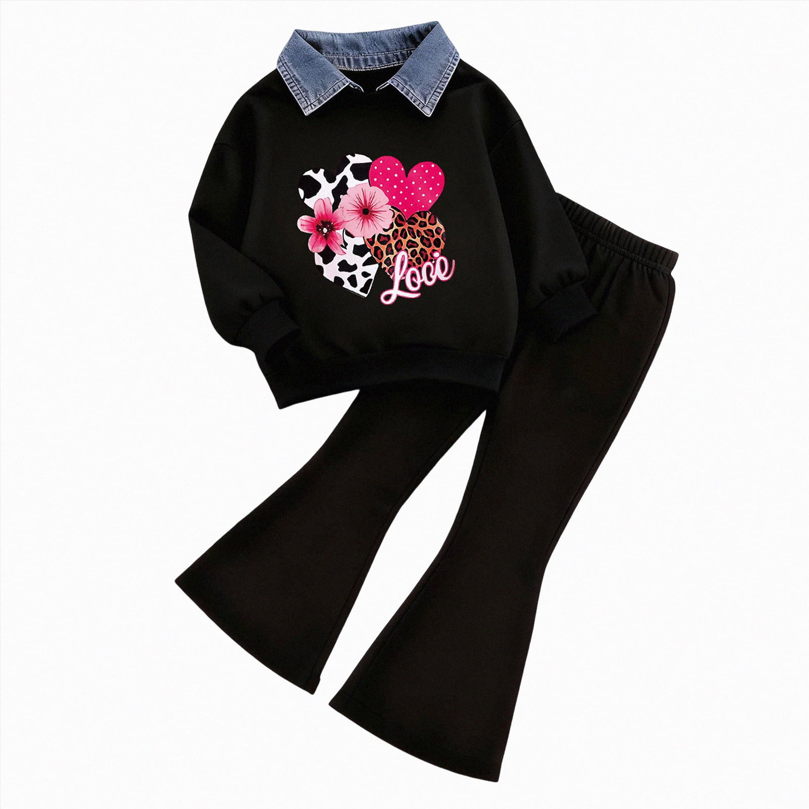 UAYOTSE Kid Toddler Girl Clothes Outfits Long Sleeve Butterfly Top ...