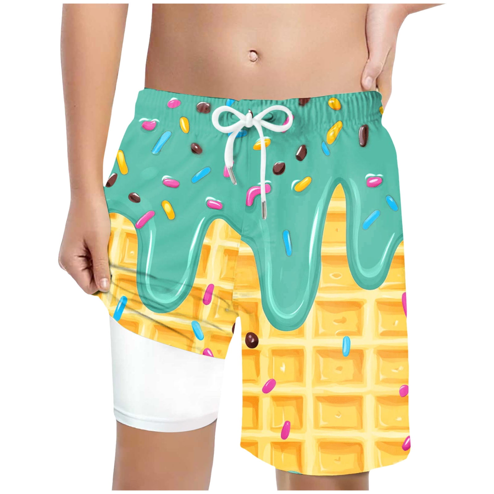 UAYOTSE Kids Boys Swim Trunks Mesh Lining Water Resistant Beach Shorts ...