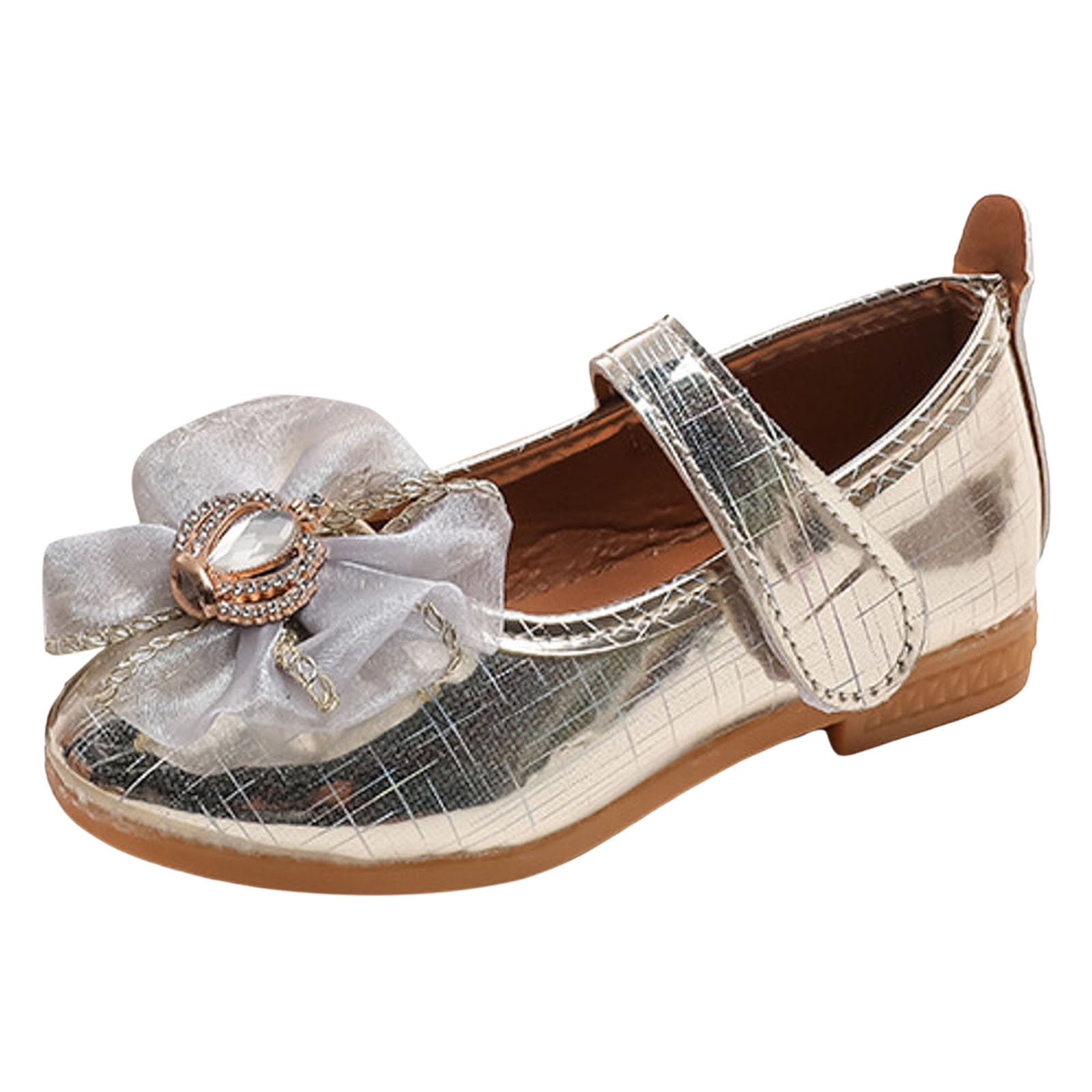 UAYOTSE Little Girls Mary Jane Dress Shoes Flower Girl Ballet Pearl Flats Wedding Party School ...