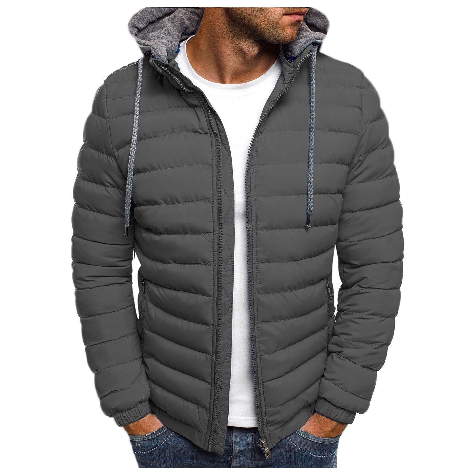 UAYOTSE Men's Lightweight Packable Insulated Puffer Winter Jacket ...