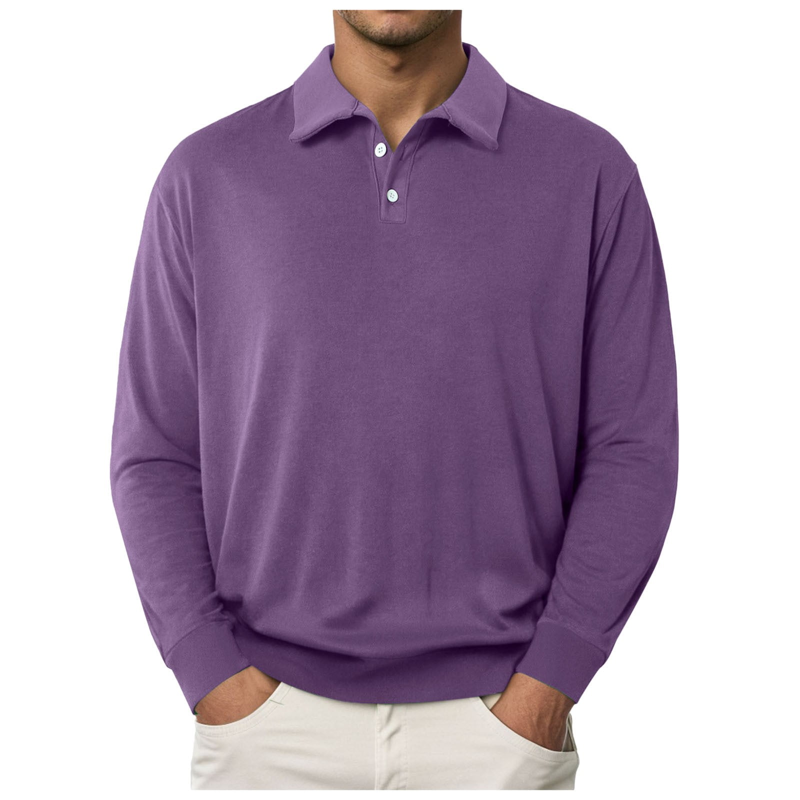 UAYOTSE Men's Polo Shirts Long Sleeve Golf Polo Shirts for Men Polos ...