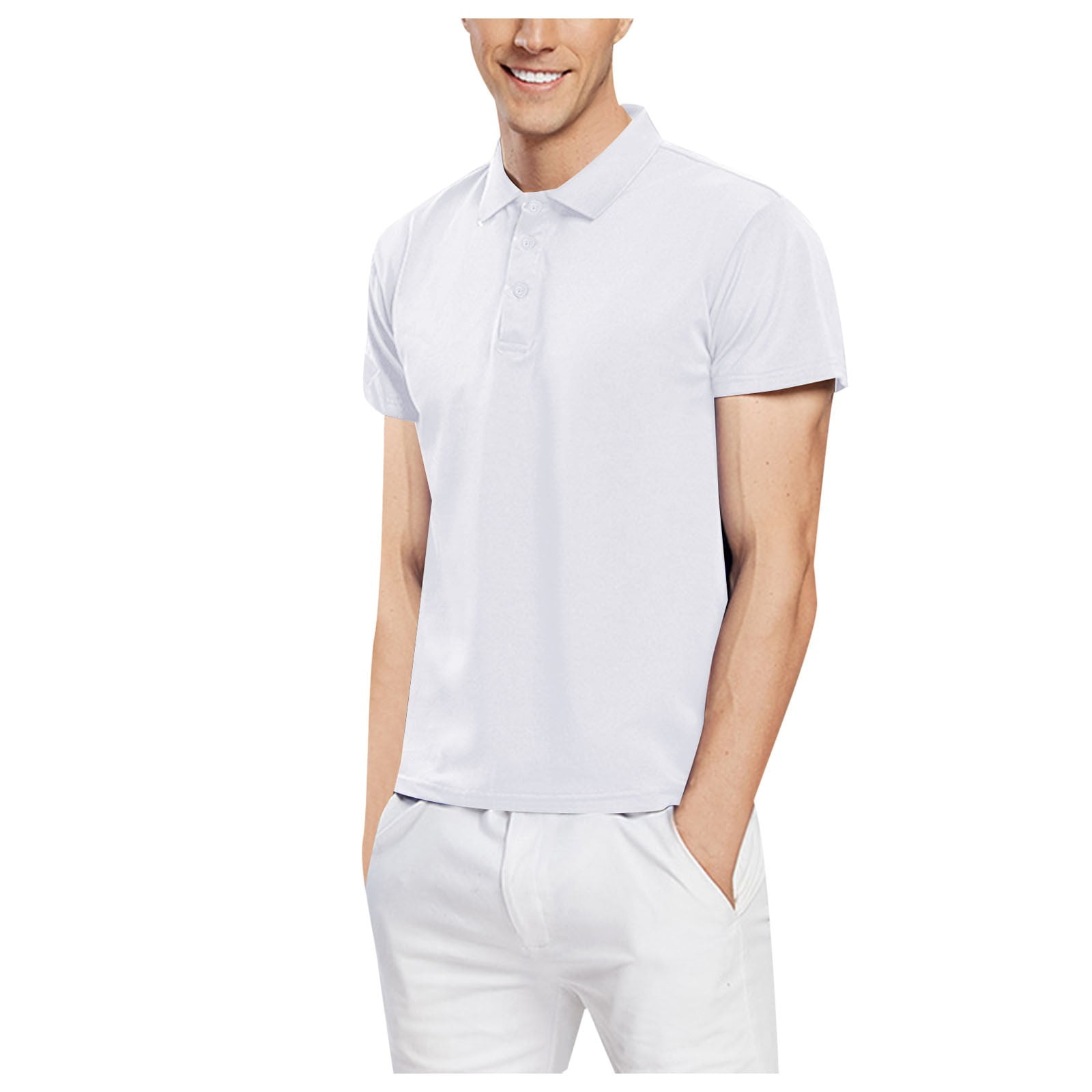 UAYOTSE Mens Polo Shirts Short and Long Sleeve Casual Solid Stylish ...