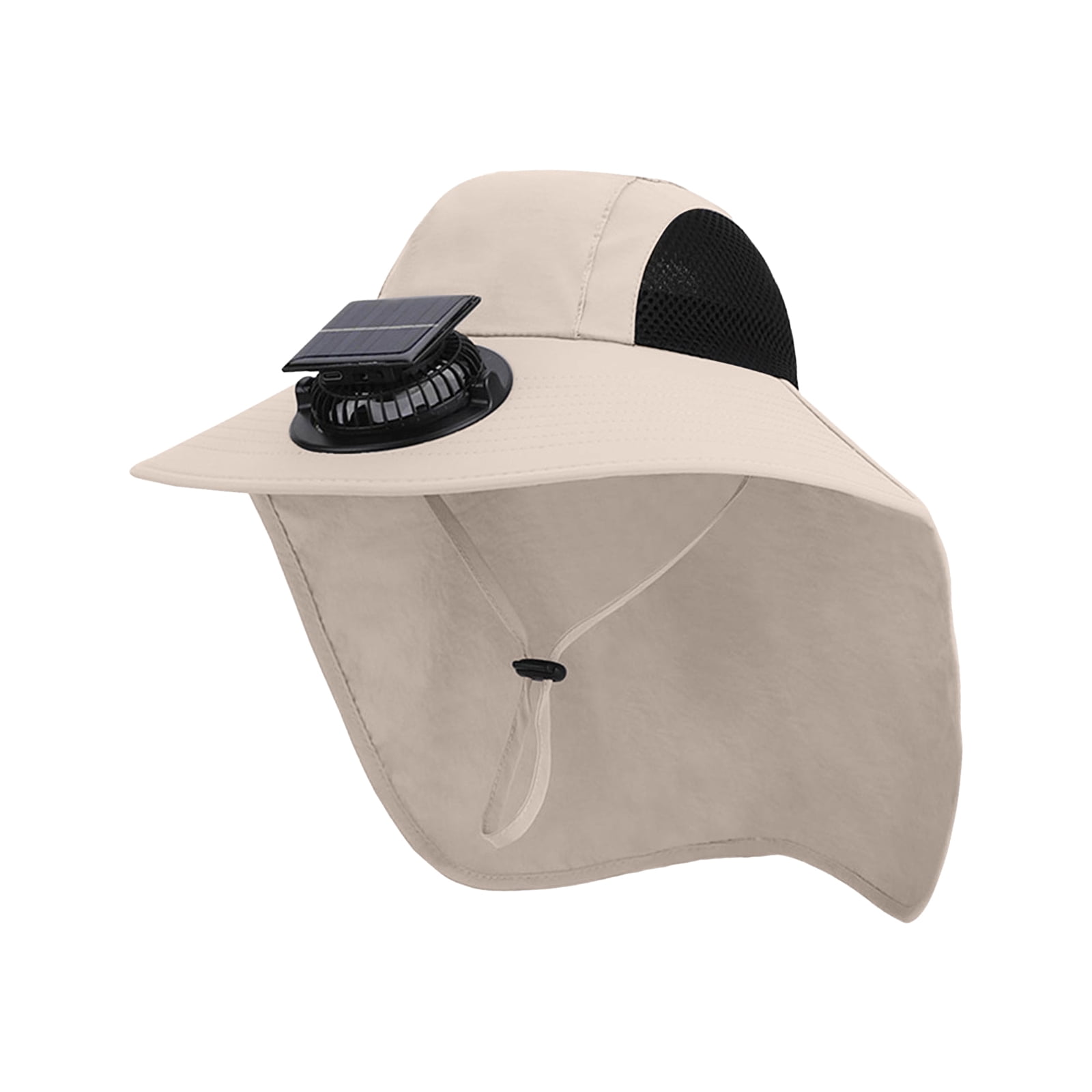 UAYOTSE Outdoor Wide Brim Sun Hat with Solar Fan Wide Brim Solar Fan ...