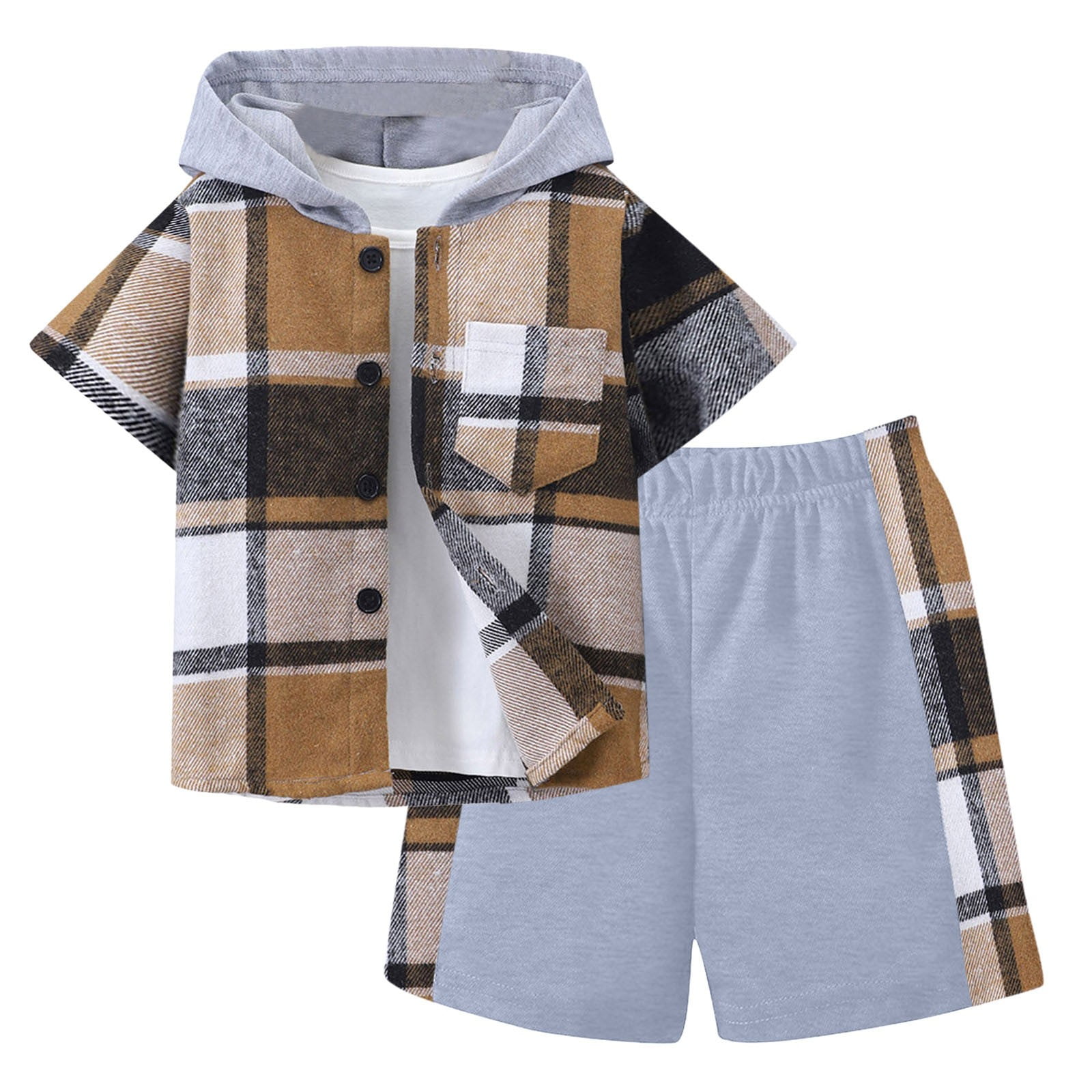 UAYOTSE Toddler Baby Boy Easter Outfit Short Sleeve Shirt Stripes ...