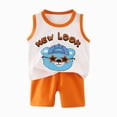 UAYOTSE Toddler Baby Boy Fresh Print Sleeveless Top Relaxed Shorts ...