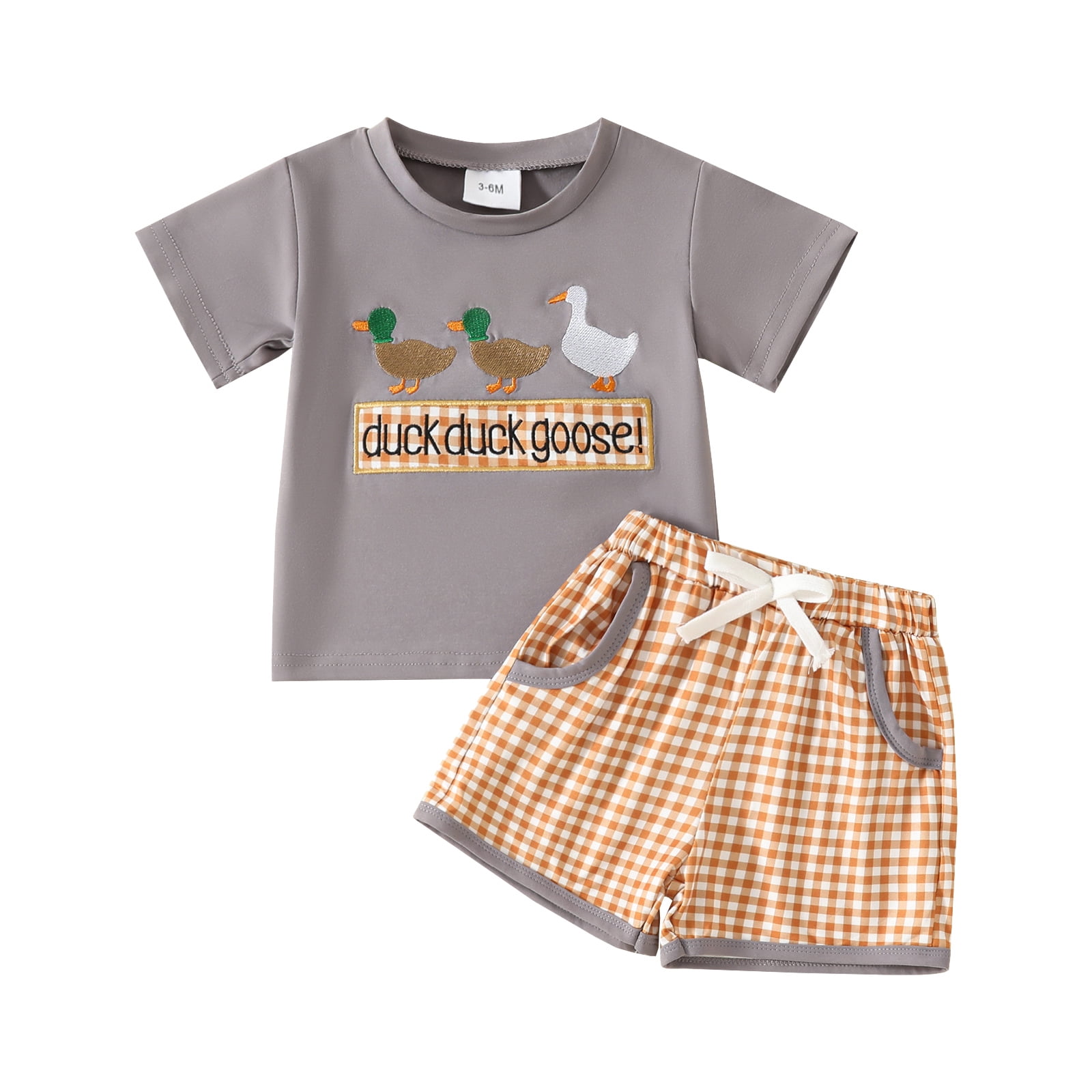UAYOTSE Toddler Baby Boy Summer Outfit Farm Clothes Short Sleeve T ...