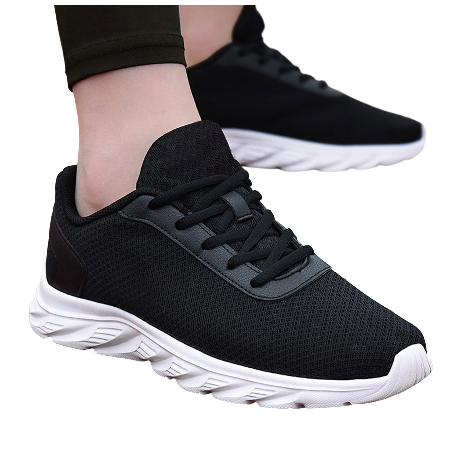UAYOTSE mens running shoes tennis sneakers walking slip on gym workout ...