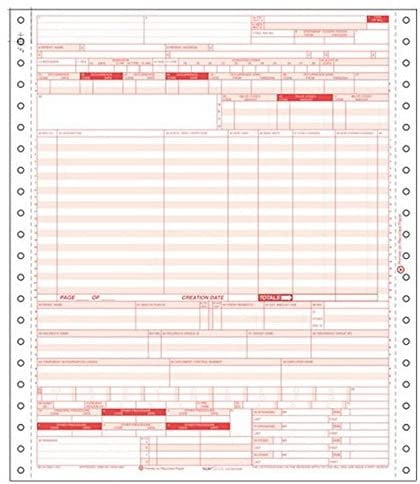 UB-04 Hospital Claim Form 1-Part Continuous 2,500/case - Walmart.com