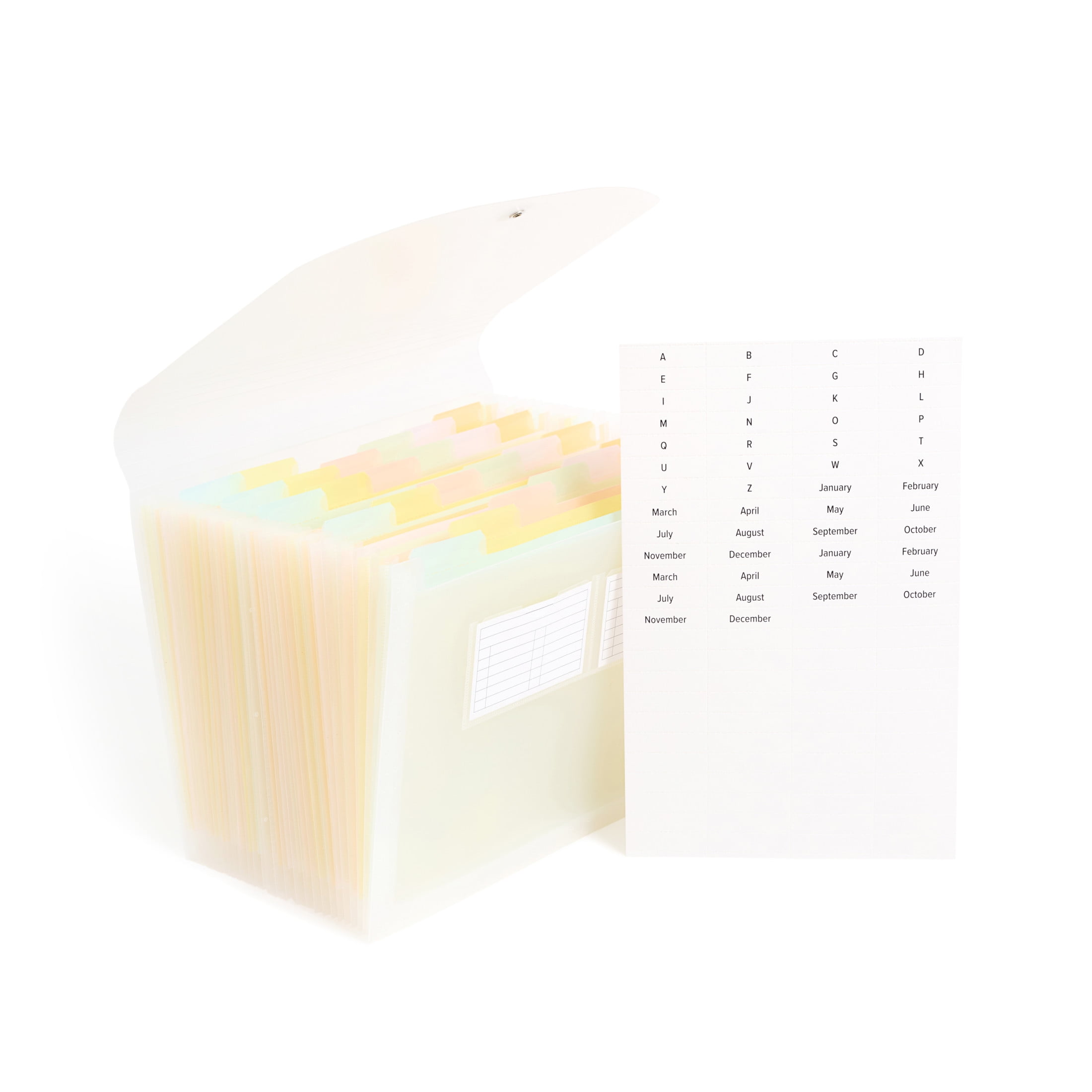 U Brands 26 Pocket Expandable File, 13 x 10 x 1.6 in., Frosted Light ...