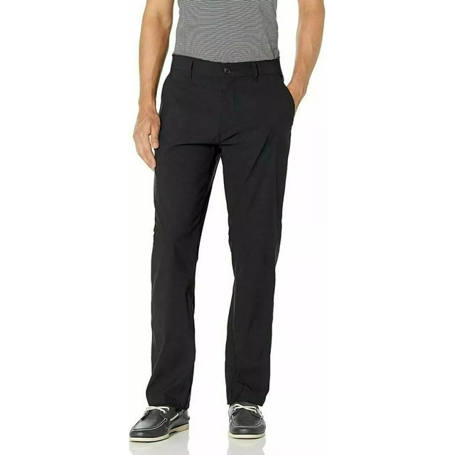 UB Tech by UnionBay Men's Classic Fit Comfort Waist Chino Pants, Black ...