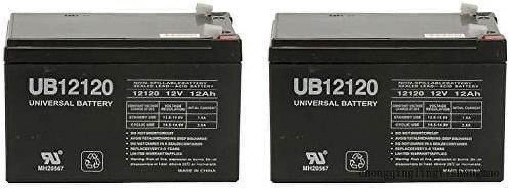 UB12120 12V 12AH SLA Battery 12 Volt - F2 Terminal/ 2 Pack - Walmart.com
