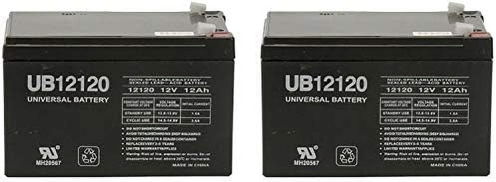 UB12120 12V 12AH SLA Battery 12 Volt - F2 Terminal/ 2 Pack - Walmart.com