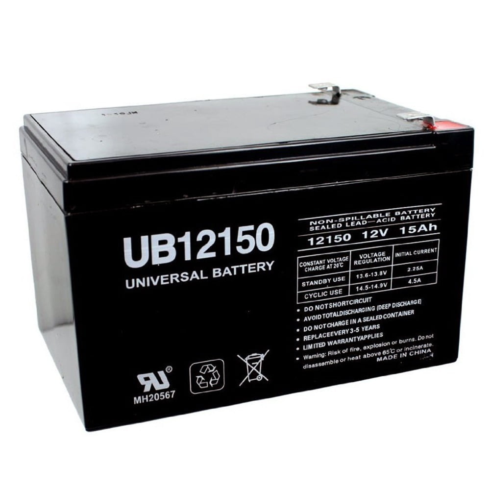 UB12150 12V 15AH UPG#40658 Sealed Lead Acid Battery (SLA) .250 TT ...