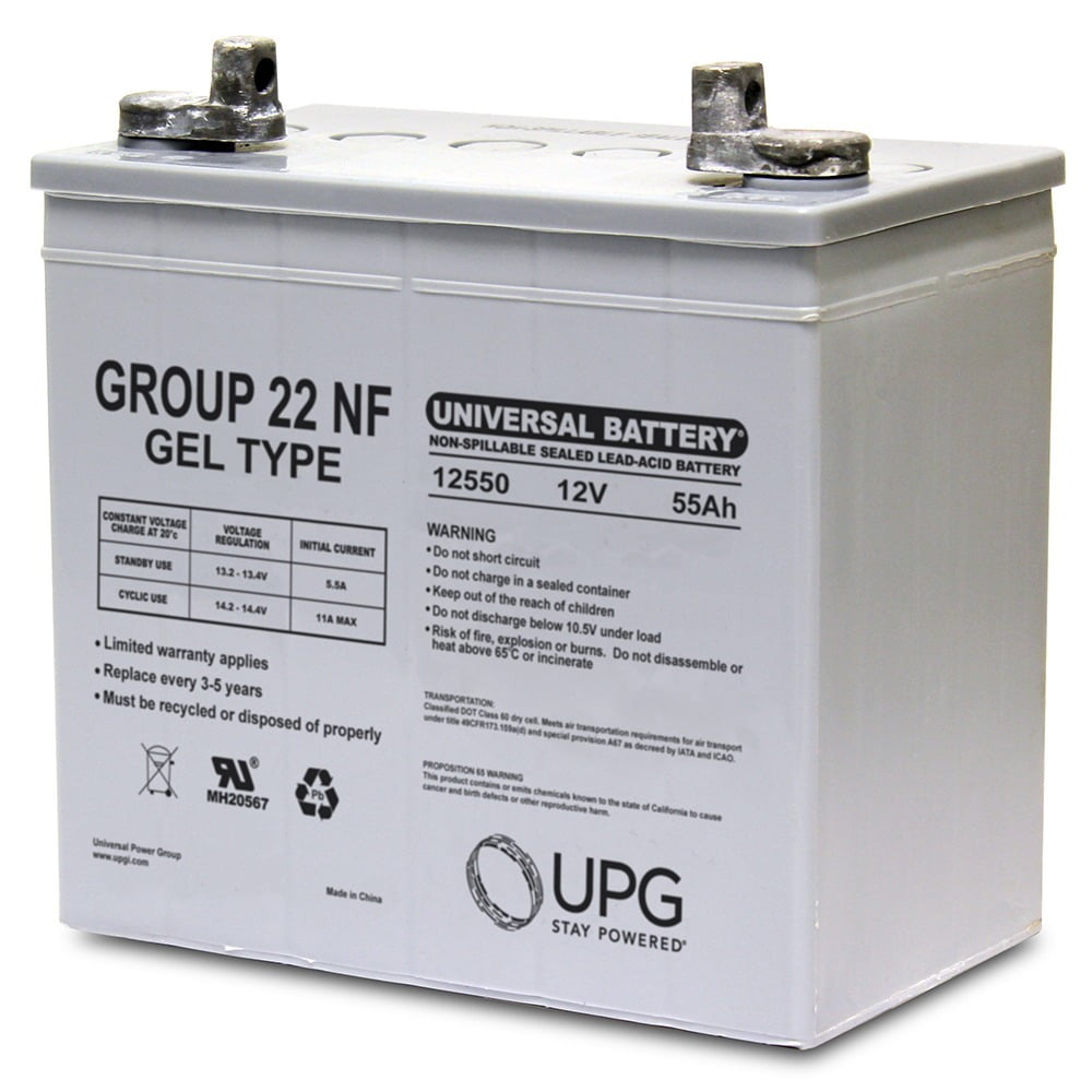 UB12550 (Group 22NF) 12V 55AH GEL Battery - Walmart.com