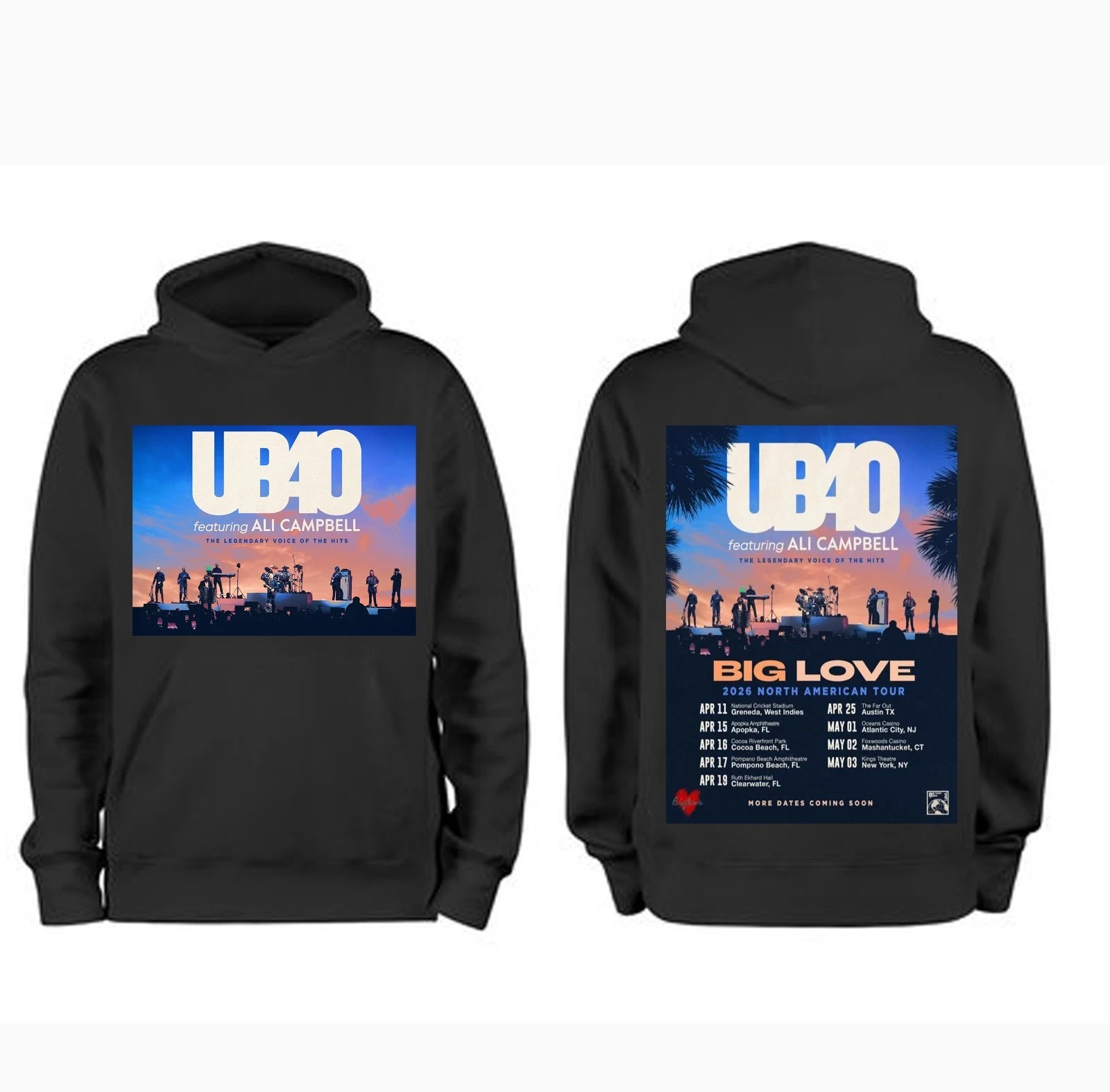 UB40 2026 North American Tour Hoodie - Walmart.com