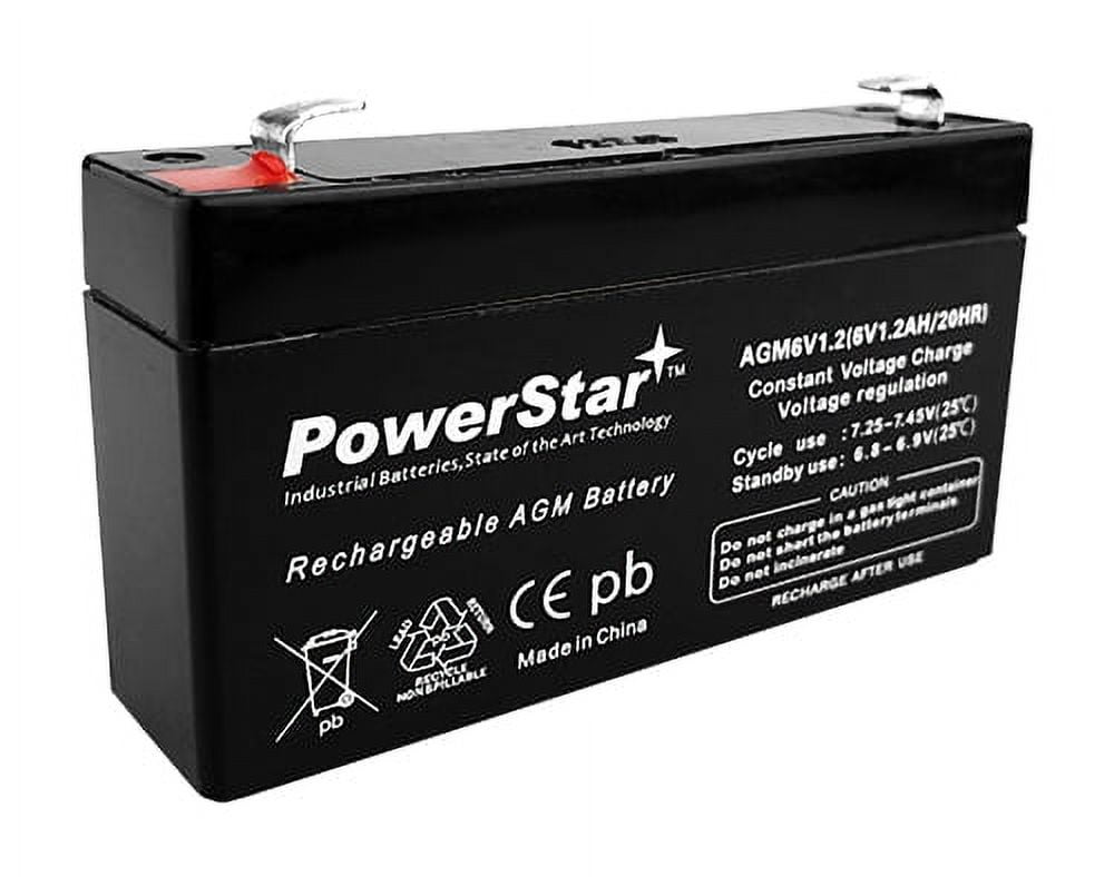 UB613 Sealed Lead 6V 1.2AH Battery Replaces PS612 MX06012 ES1.2-6 ...