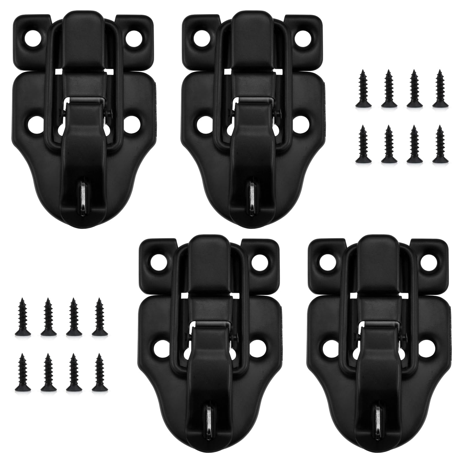 UBANU Toggle Hasp Latches Hardware with Hardening Screws, Pack Black ...