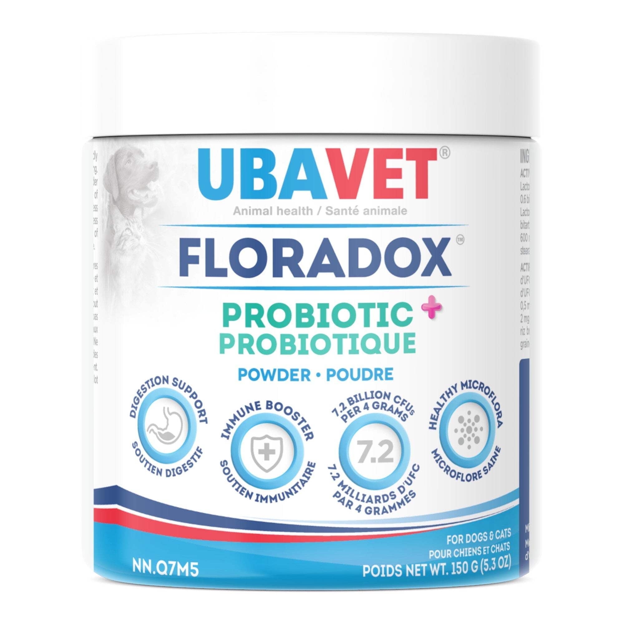 UBAVET Floradox Probiotic Powder for Dogs and Cats, 5.3 oz – for ...