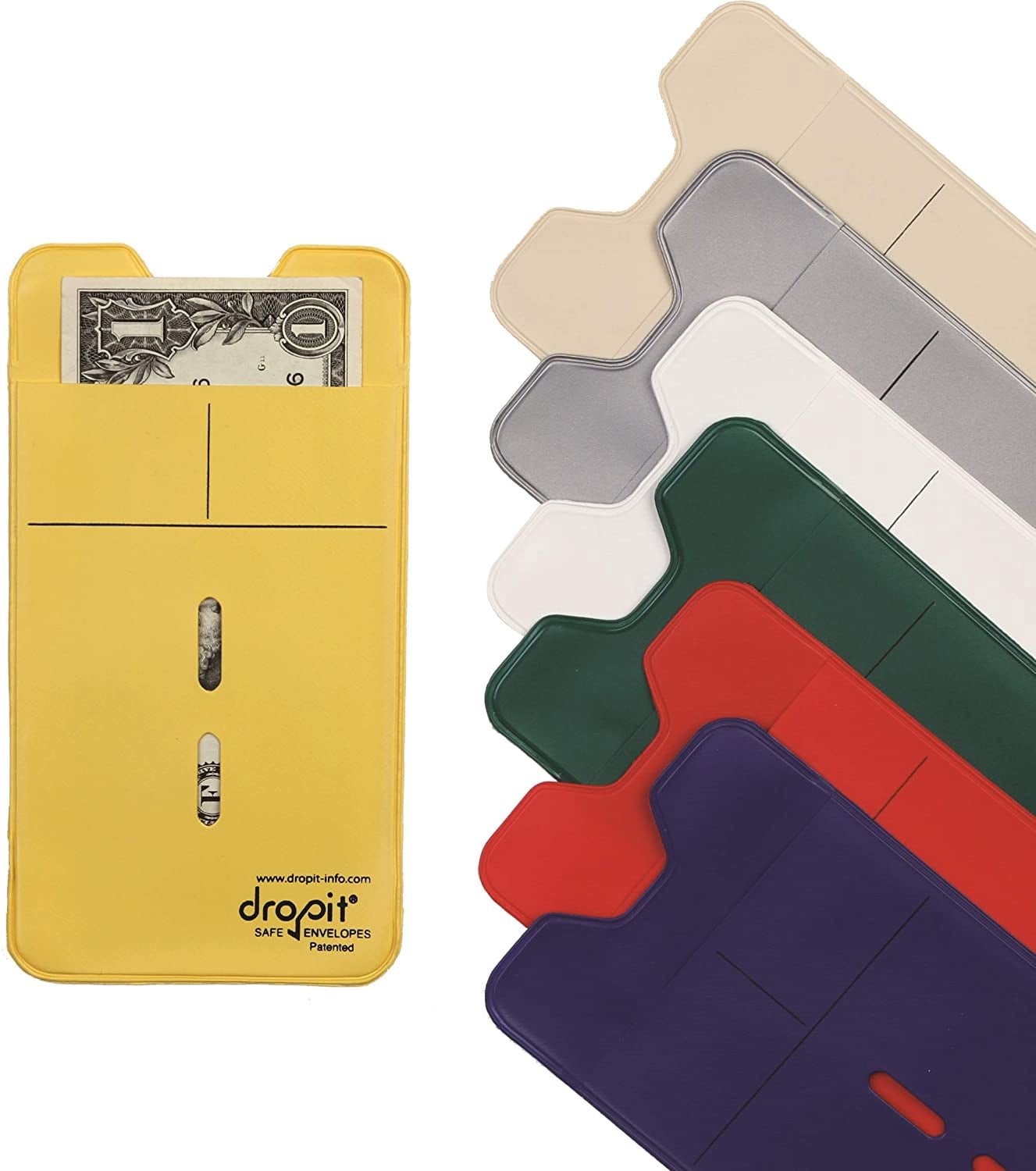 UBICON DropIt Safe Envelopes, Reusable Heavy-Duty Vinyl, 7 Colors ...