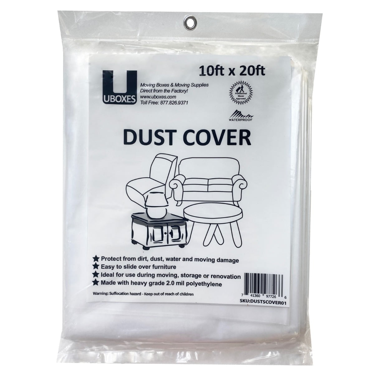 UBMOVE 12 Dust Covers 10' x 20' for Protective Moving & Storage ...