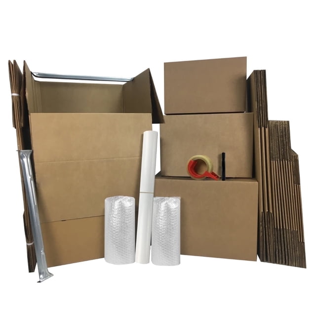 UBMOVE Large Clothes Hanging Wardrobe Moving Kit with 18 Cardboard ...