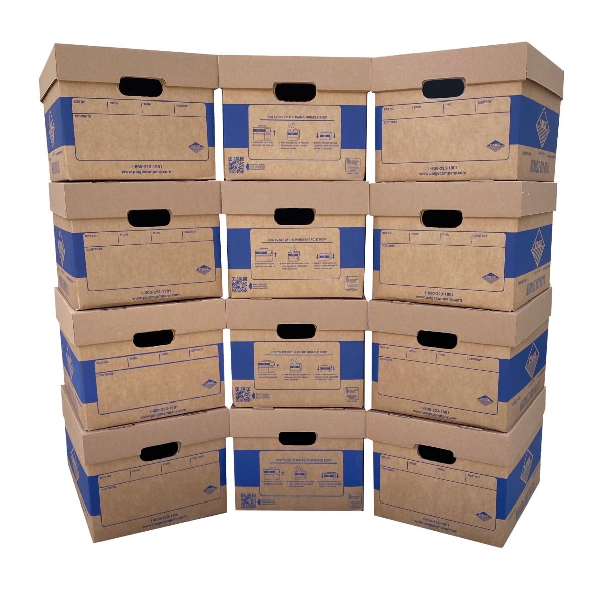 UBMOVE Office Moving Storage Boxes (12 Pk) Miracle File Moving Boxes ...