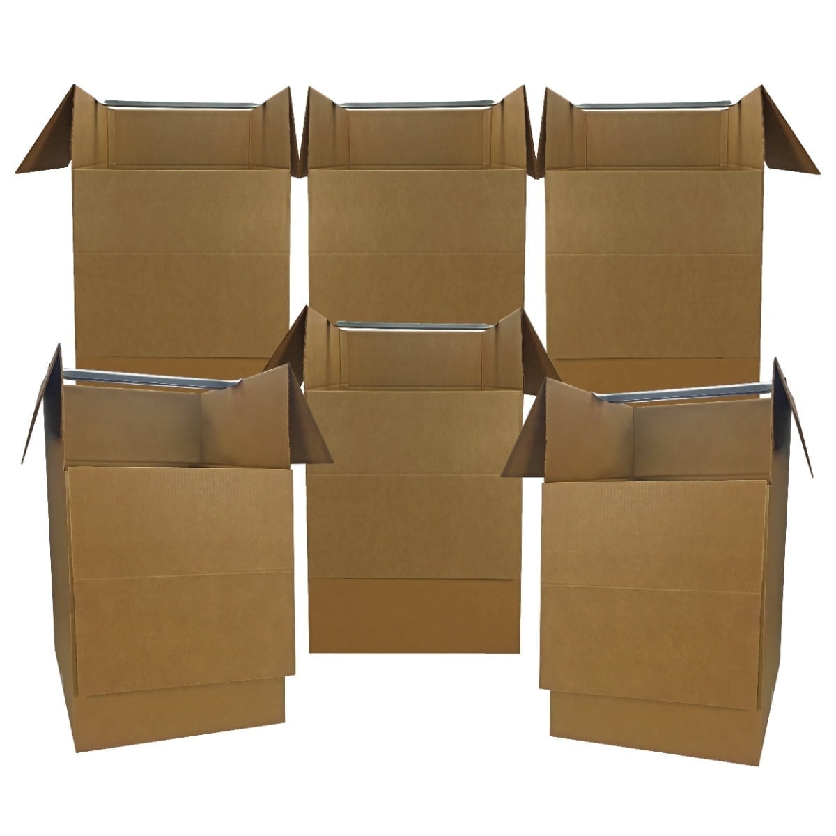 UBMOVE Heavy-Duty Large Wardrobe Boxes - Qty: 6 Boxes with Bars - For ...