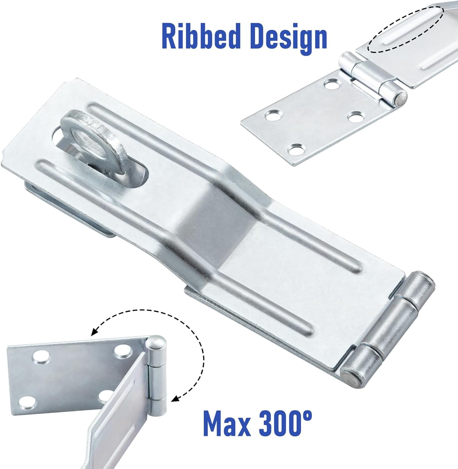 UBSWF-6" Swivel Staple Safety Hasps, Gate Door Hasp Latch with Twist ...
