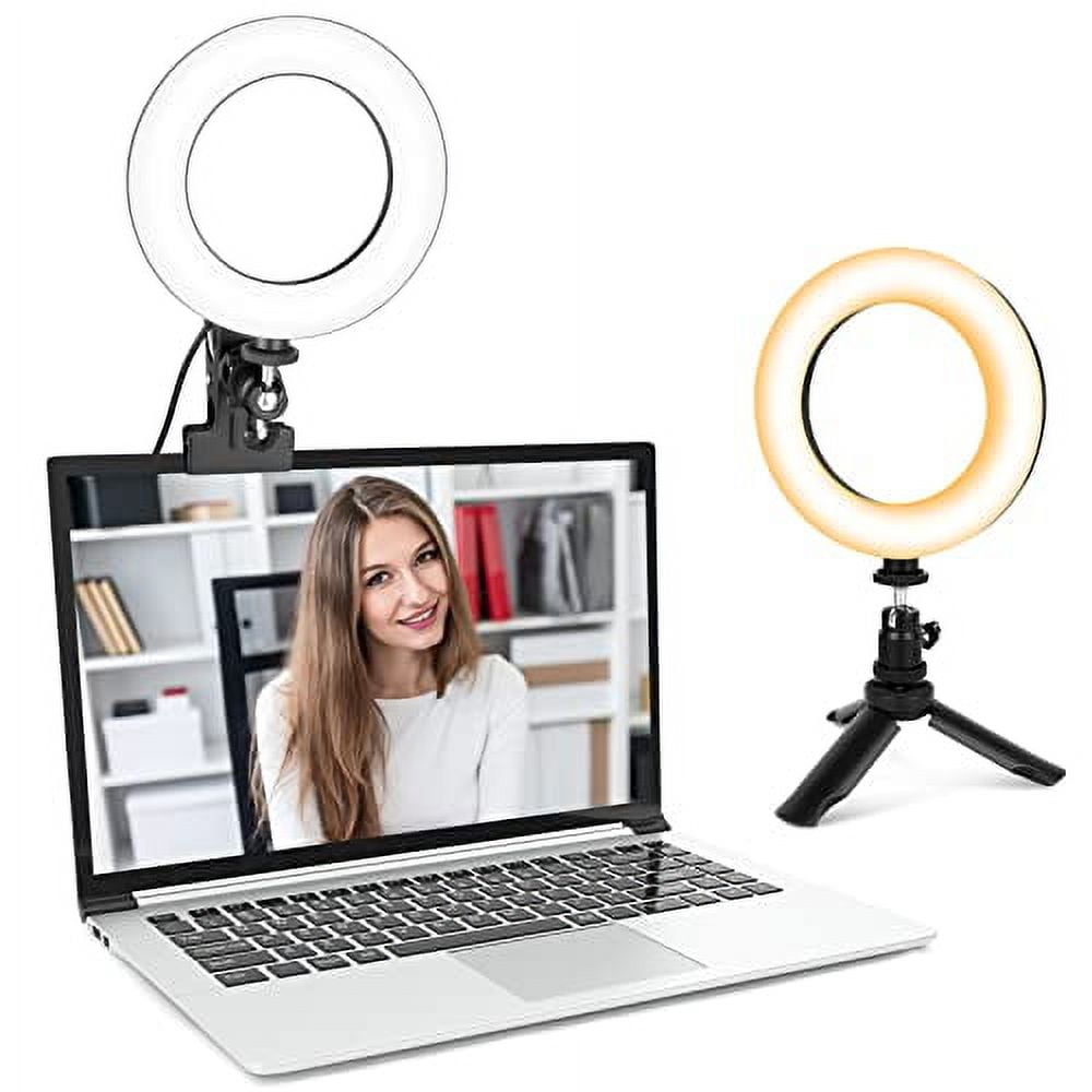 UBeesize Video Conference Lighting Kit, LED Ring Light with Clip and ...