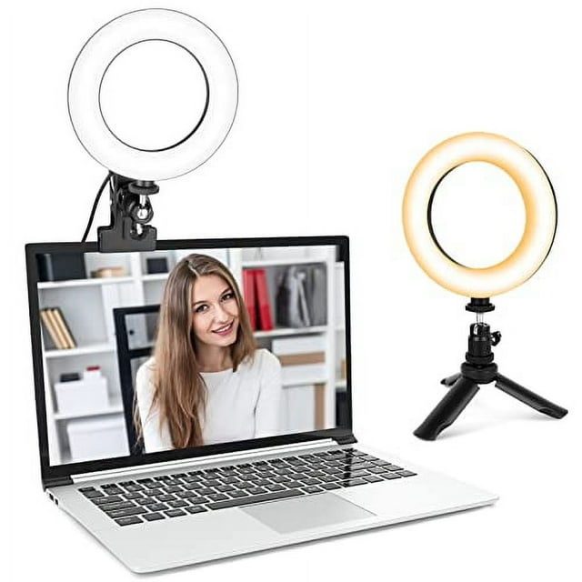 UBeesize Video Conference Lighting Kit, LED Ring Light with Clip and ...