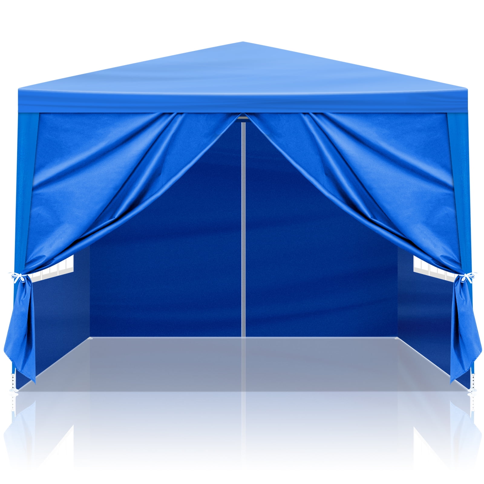 UBesGoo 10' x 10' Canopy Party Tent Wedding Patio w/ 4 Side Walls Blue ...