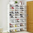 UBesGoo 12-Tier Shoe Organizer, 36-Cube Plastic Shelving, Fits 72 Pairs ...