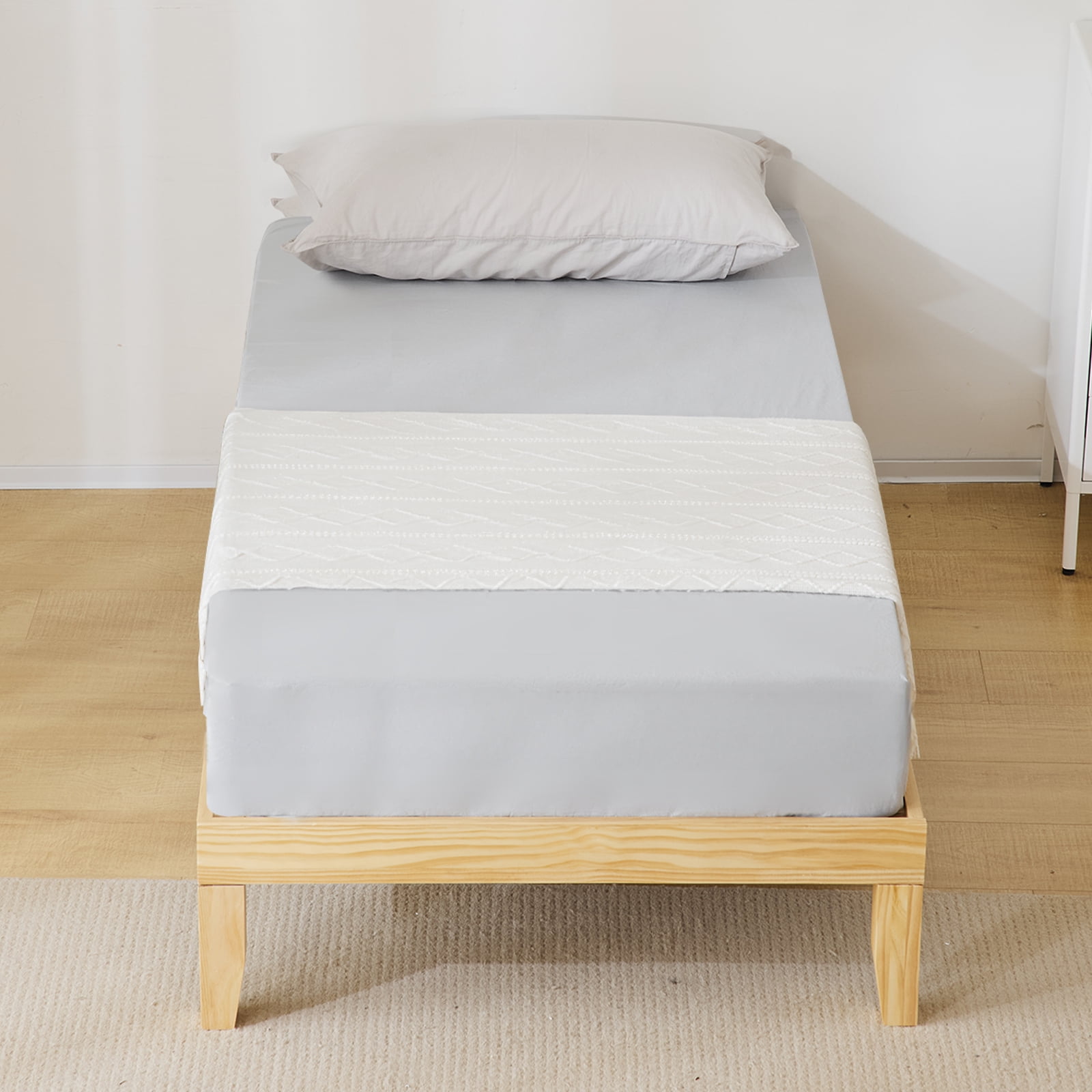 UBesGoo 12" Wood Platform Bed Frame / Solid Wood / Mattress Foundation ...