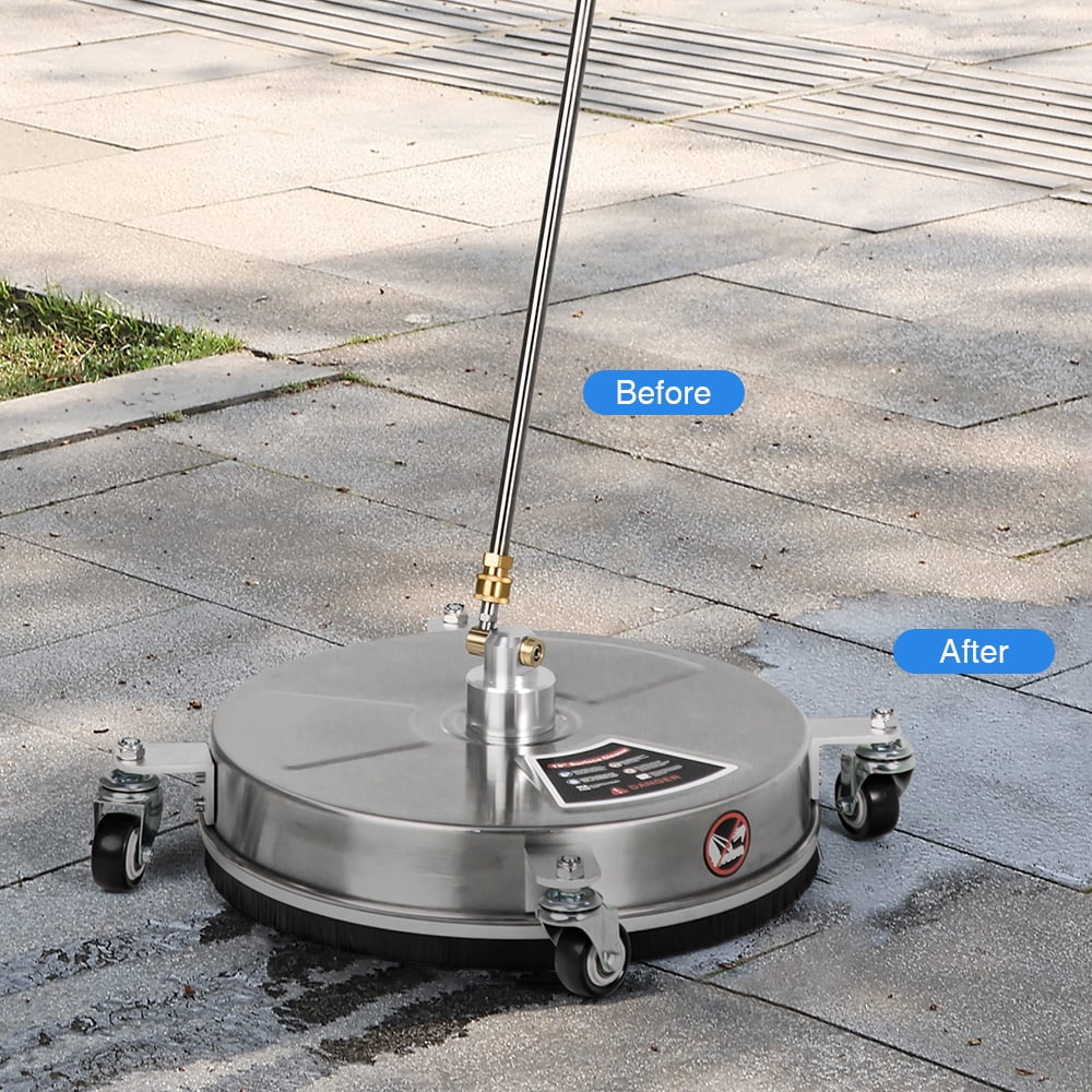 UBesGoo 15" Pressure Washer Surface Cleaner, 4000 PSI, Stainless Steel ...