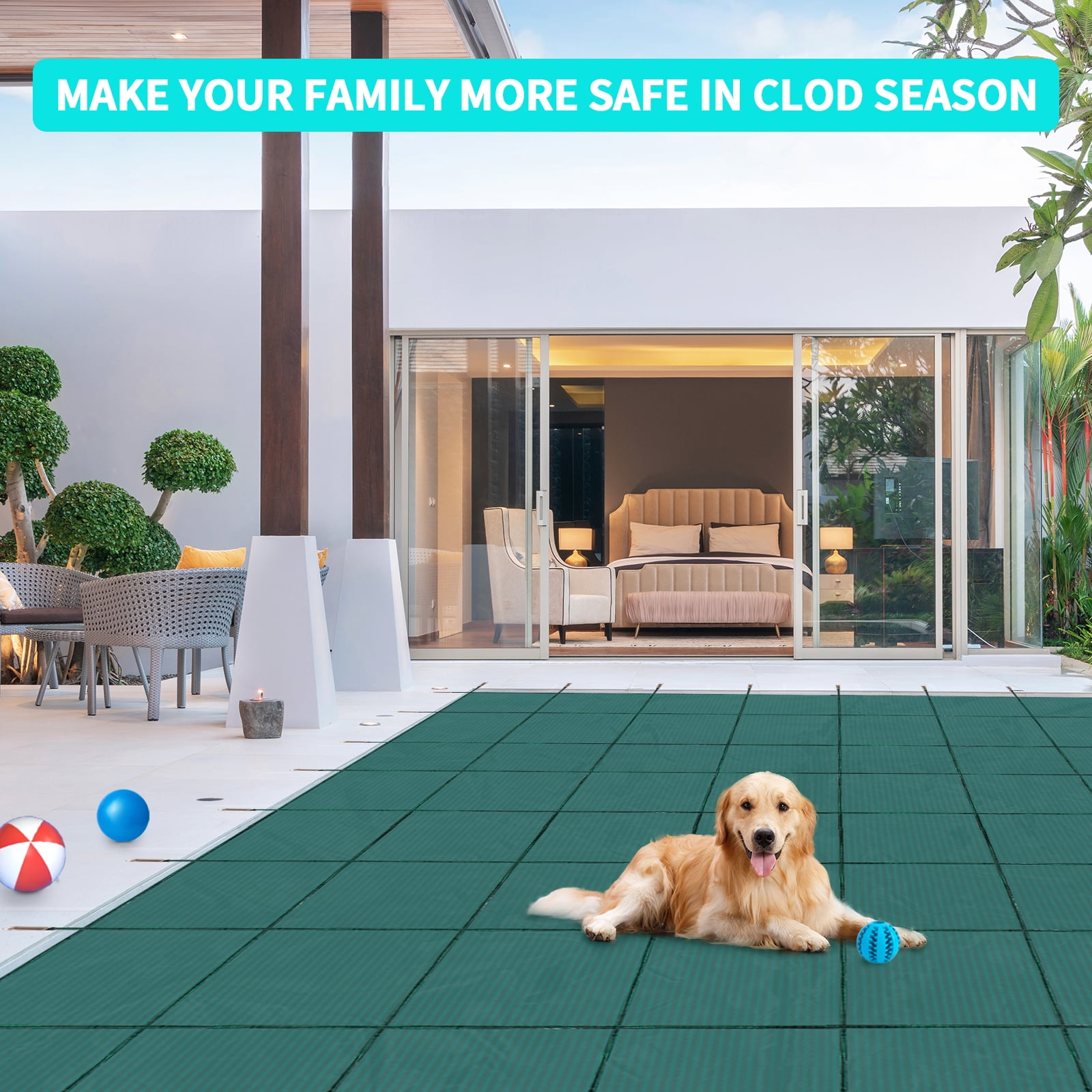 UBesGoo 16x36 Ft Swimming Pool Cover, Inground Pool Cover for Outdoor ...