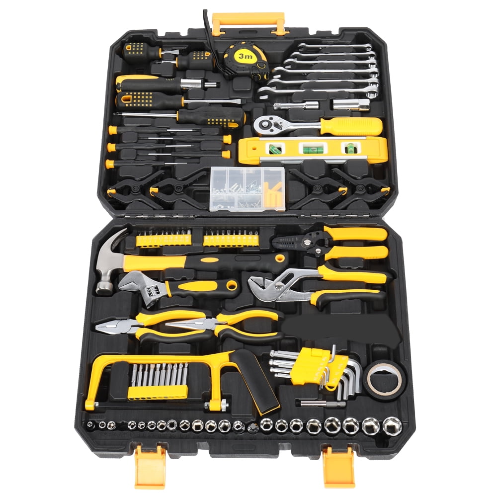 UbesGoo 198pc Auto & Home Mechanics Kit, Includes Wrench, Hammer ...