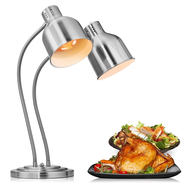 UBesGoo 2-Head Food Warmer Lamp, 32" Adjustable Food Heating Light with ...