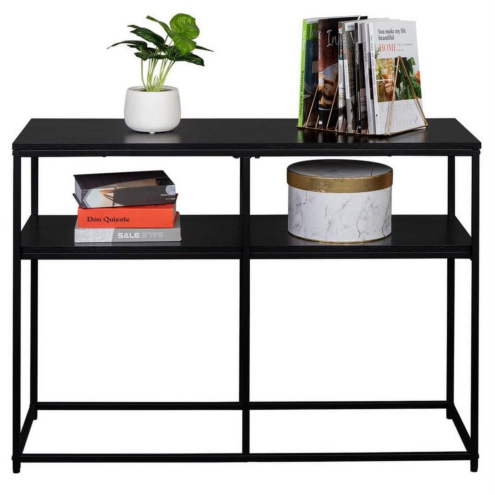 UBesGoo 2-Tier Console Sofa Table, Entryway Table Side Table TV Stand ...