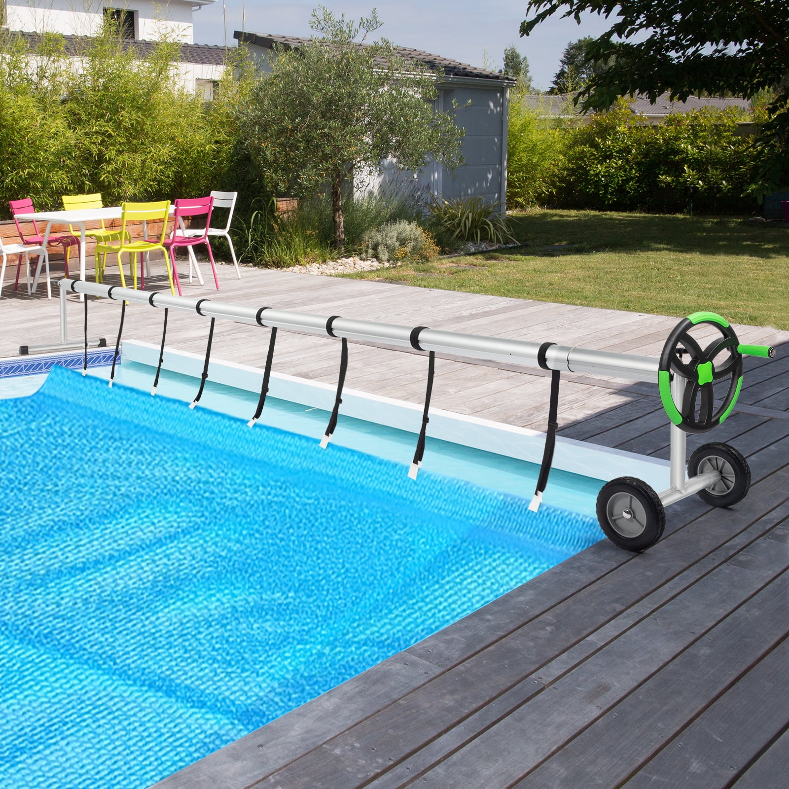 UBesGoo 21 Feet Pool Cover Reel Set, Pool Solar Cover Reel for Inground ...