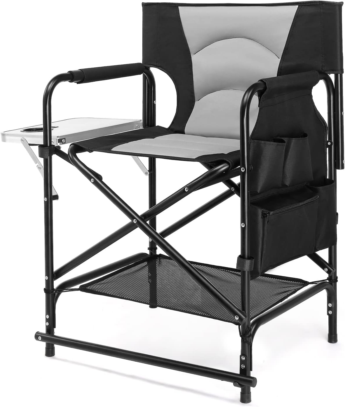 UBesGoo 22" Tall Directors Camping Chair, Folding with Side Table ...