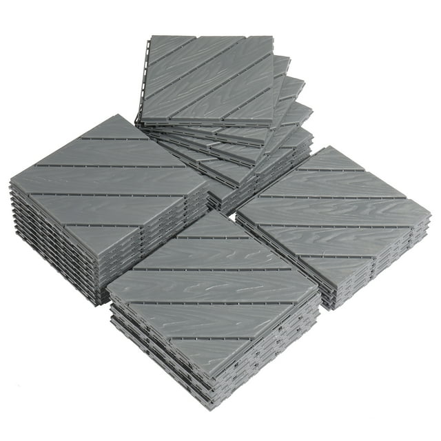 "UBesGoo 27 Pcs 12""x12"" Interlocking Deck Tiles for Patio, Backyard ...