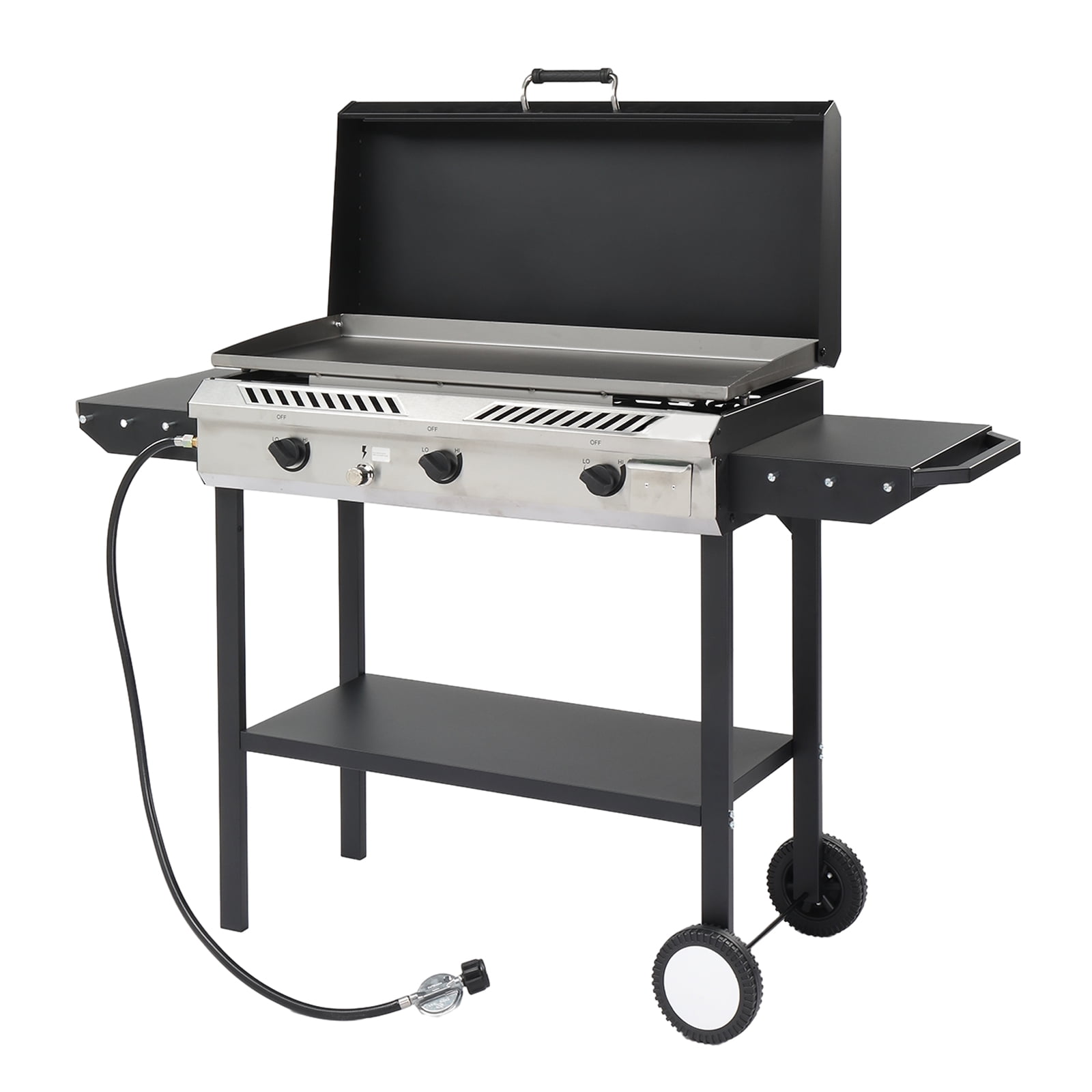 UBesGoo 3-Burner 2-in-1 Propane Stove, Portable Outdoor Cooker with ...