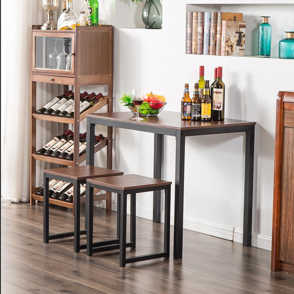 UBesGoo 3 Piece Dining Table Set Kitchen Table Set for 2 Rustic ...